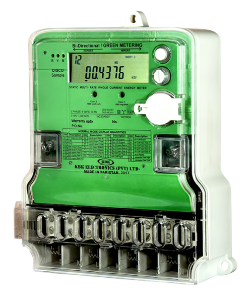 Three Phase Four Wire Whole Current Bi-Directional Static Energy Meter ...